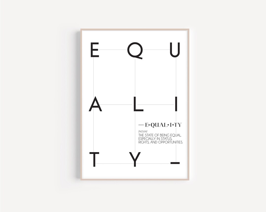 Equality Definition Art Print | DIGITAL DOWNLOAD | BLM Art Print ...