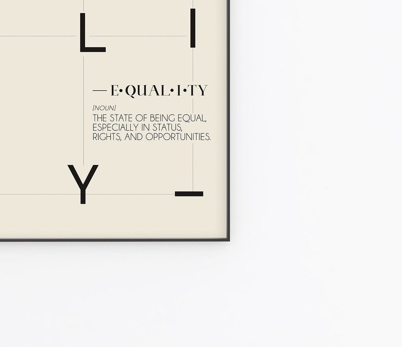 Equality Definition Print | PRINTABLE ART | Social Justice | Aesthetic ...