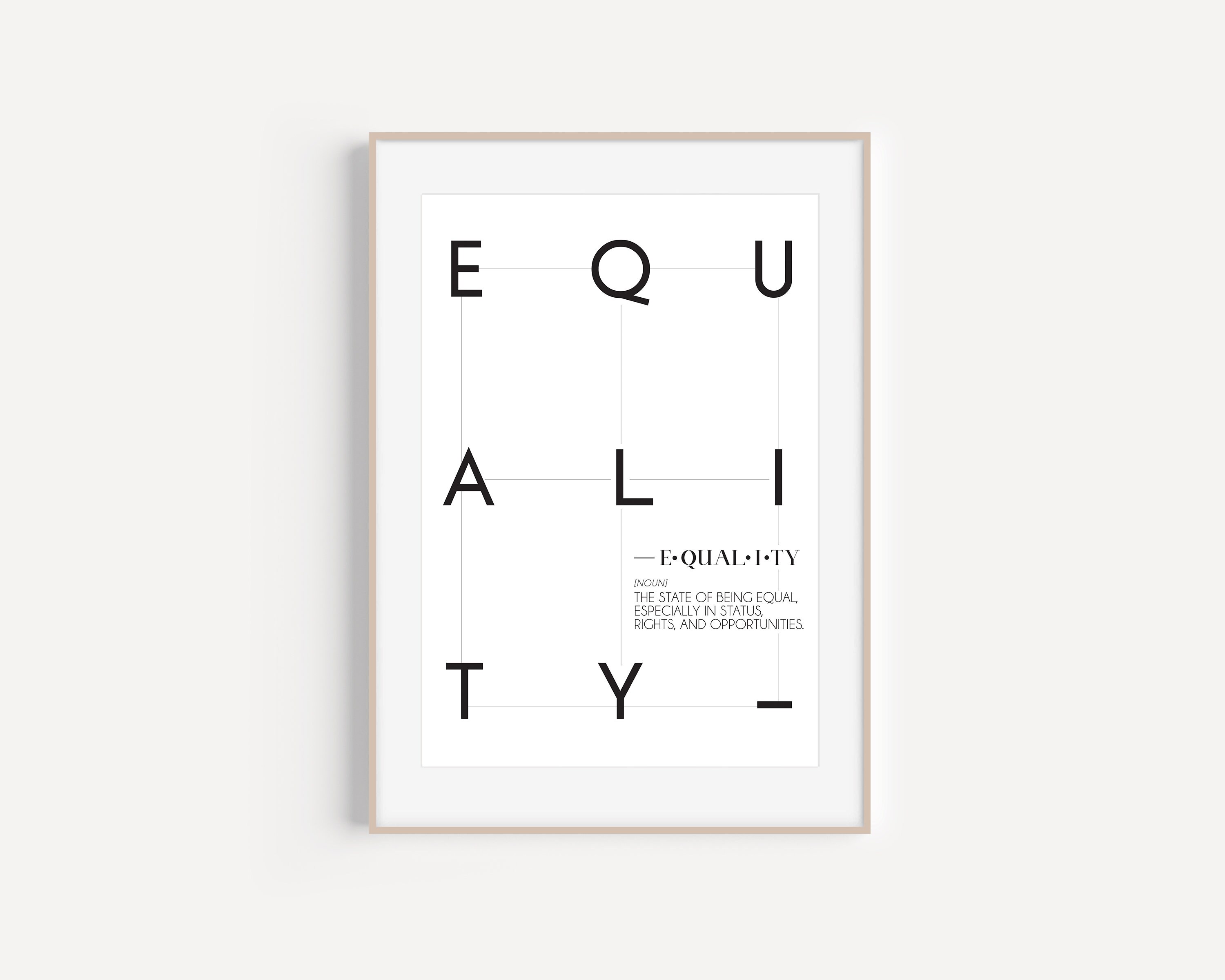 Equality Definition Art Print | DIGITAL DOWNLOAD | BLM Art Print ...
