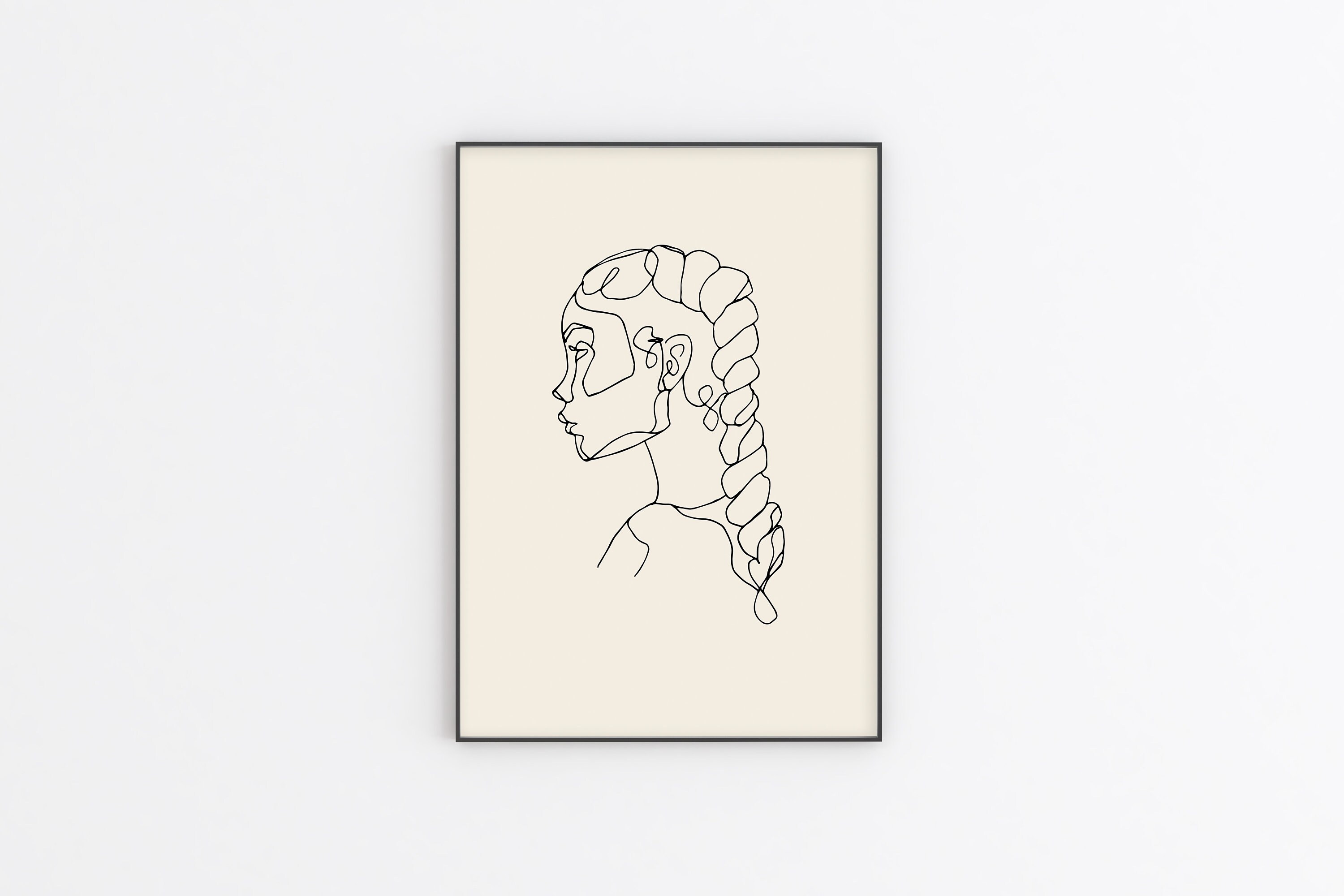Braided Natural Hair Female WOC Print | PRINTABLE | Aesthetic ...