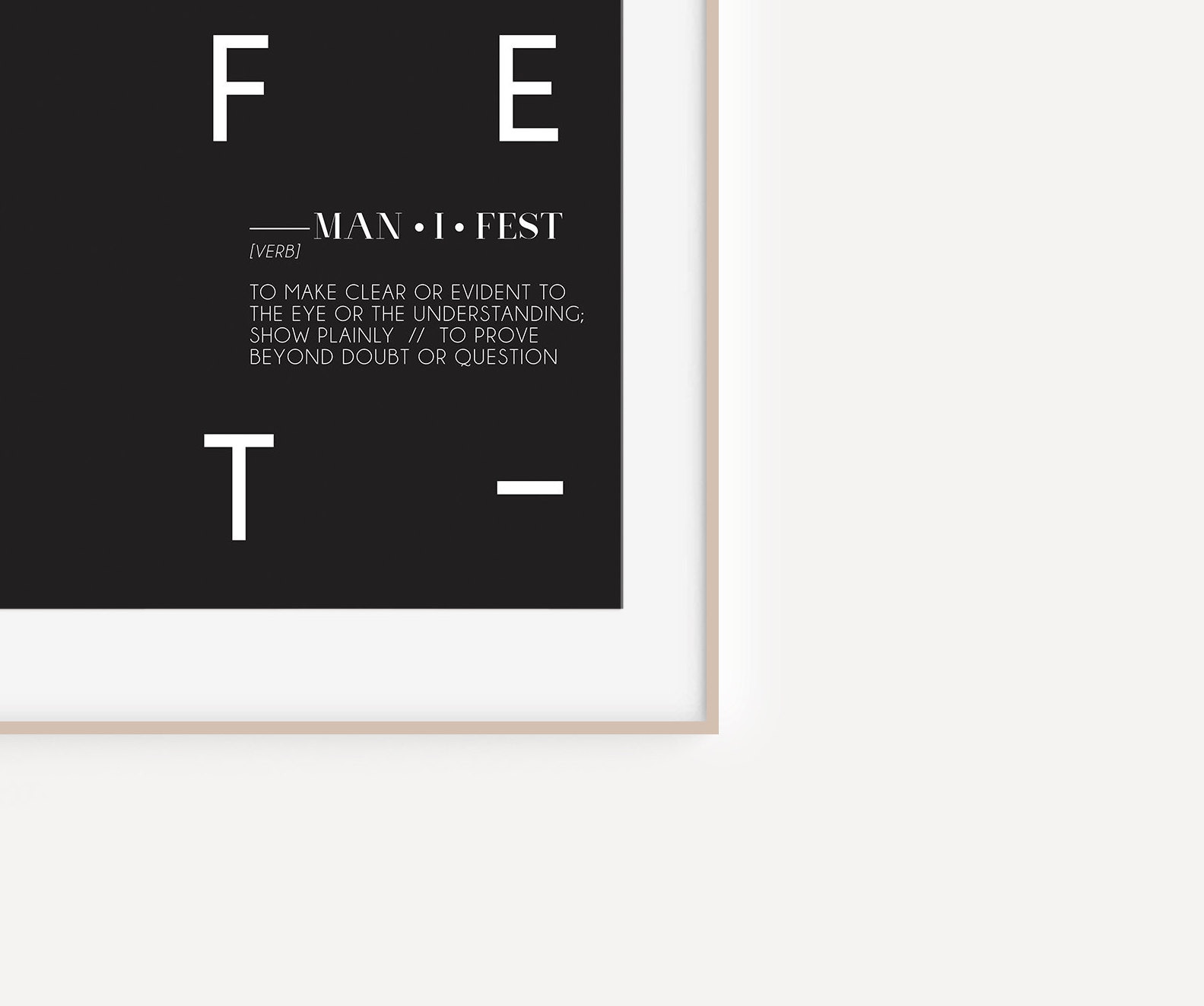 Manifest Definition Print DIGITAL ART Black Wall Art - Etsy