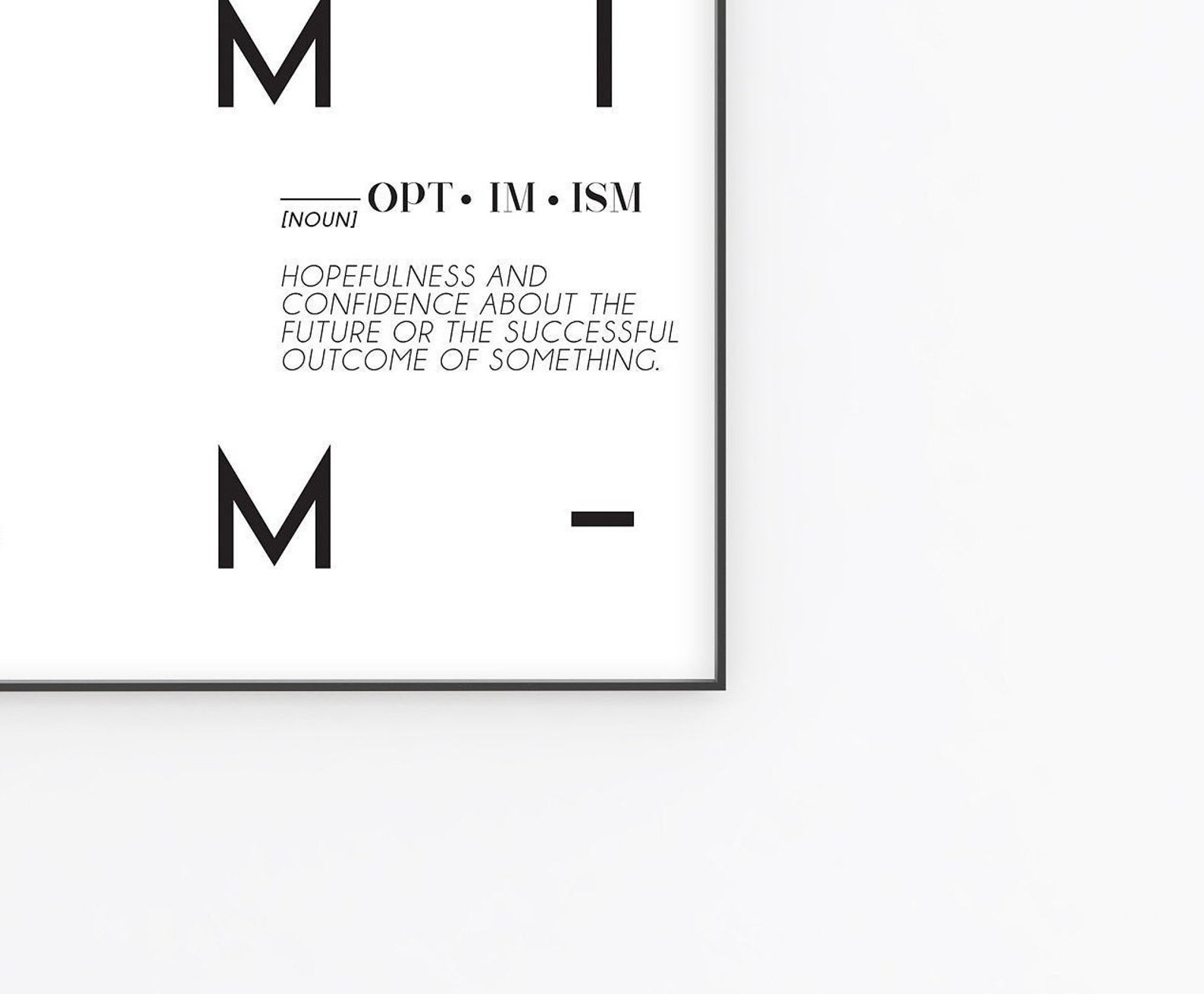 Optimism Print | PRINTABLE | Definition Wall Art | Quote Prints ...