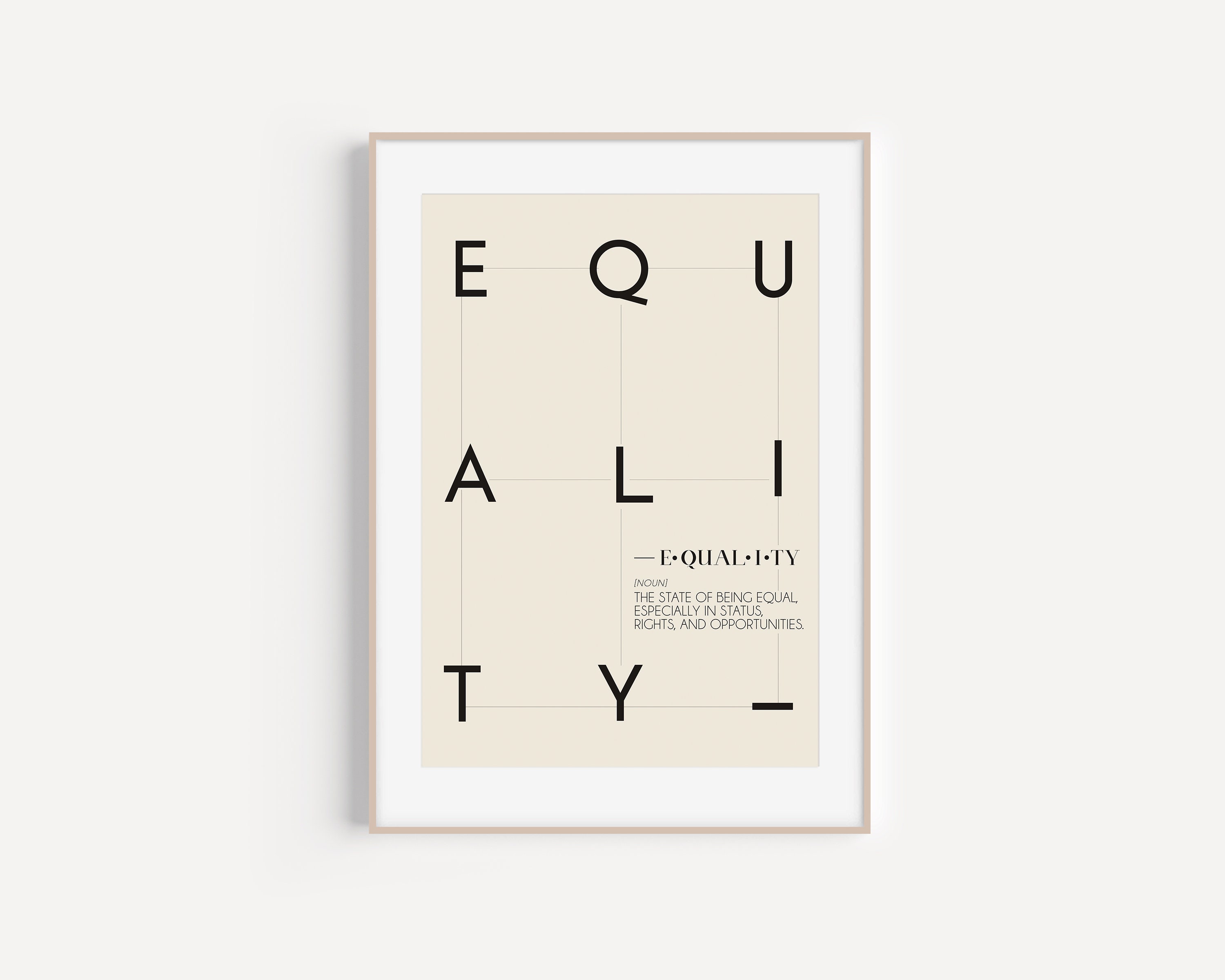 Equality Definition Print | PRINTABLE ART | Social Justice | Aesthetic ...