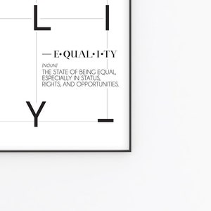 Equality Definition Art Print | DIGITAL DOWNLOAD | BLM Art Print ...