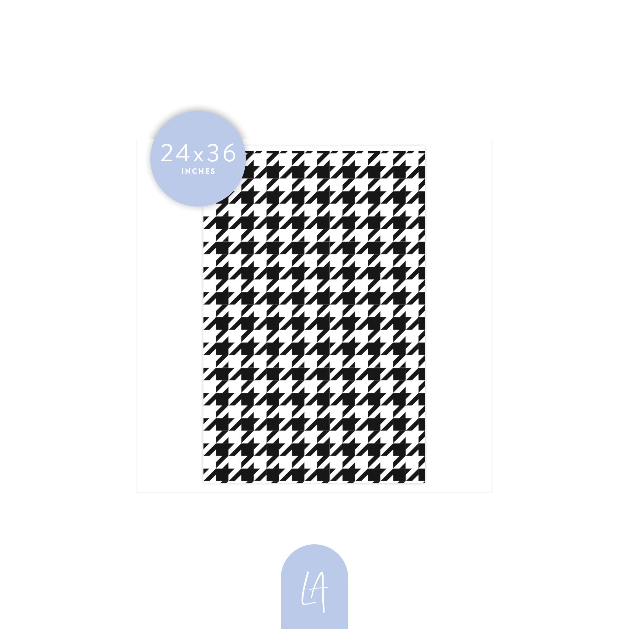 Wrapping Paper Roll | Houndstooth Print Pattern | Great for Christmas ...