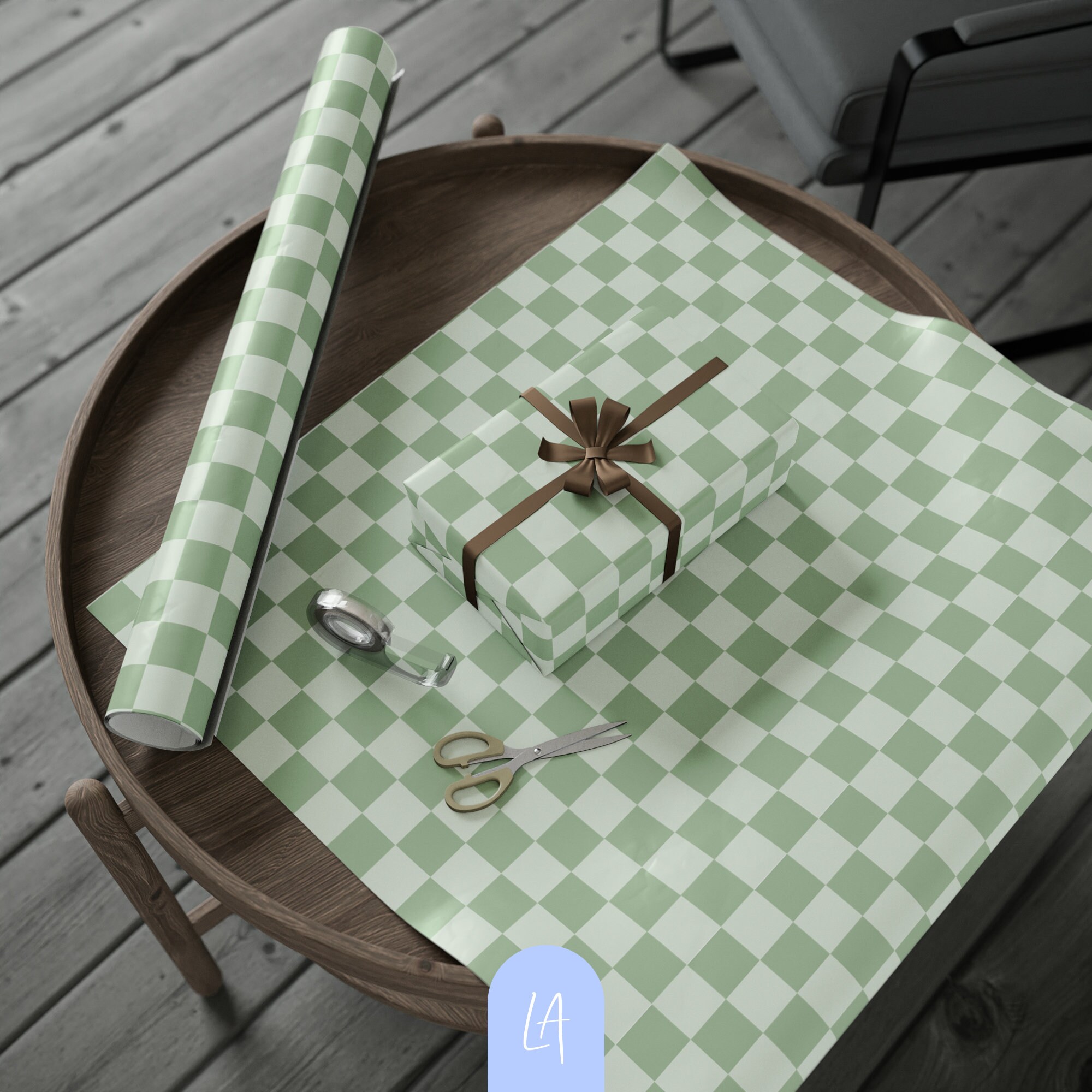 Checkered Wrapping Paper Roll Checker Pattern Great for - Etsy