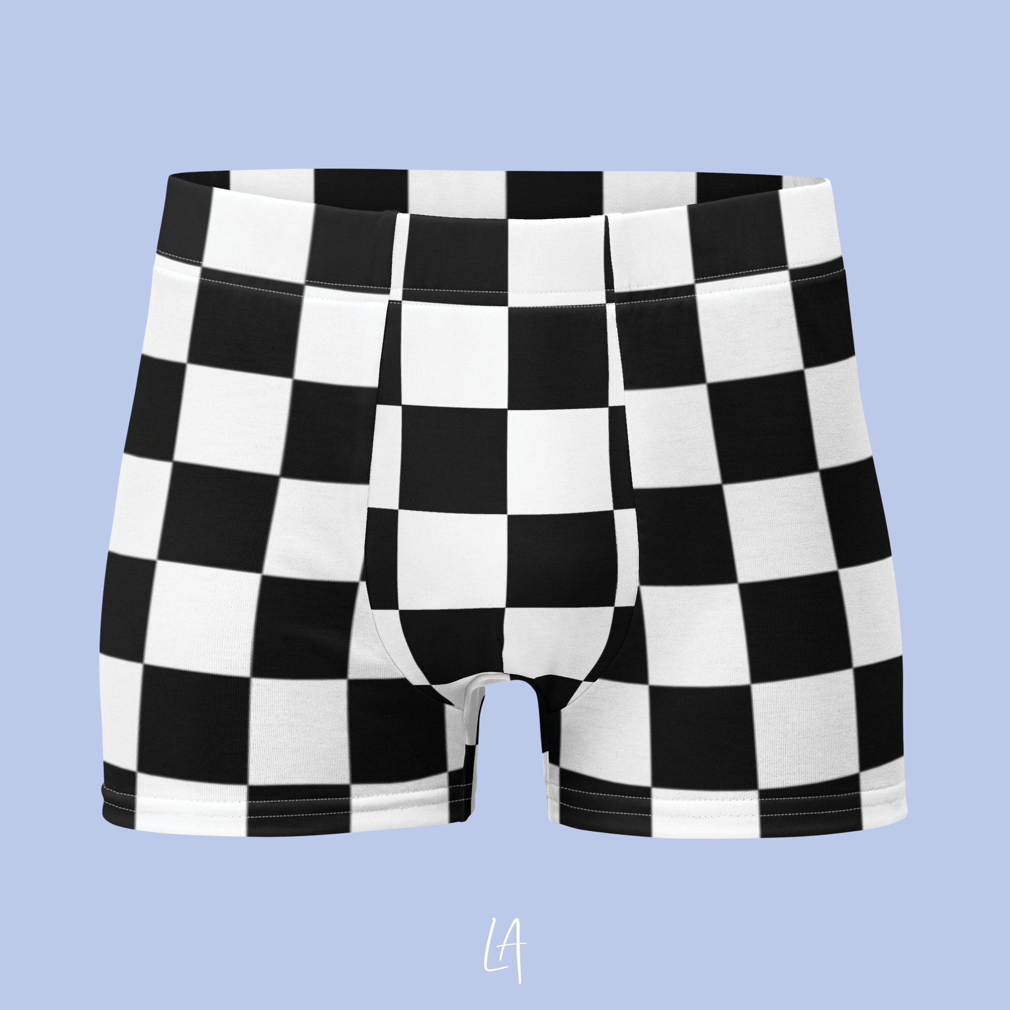 Boxer Briefs Checkerboard Pattern Men Women Underwear Shorts - Etsy