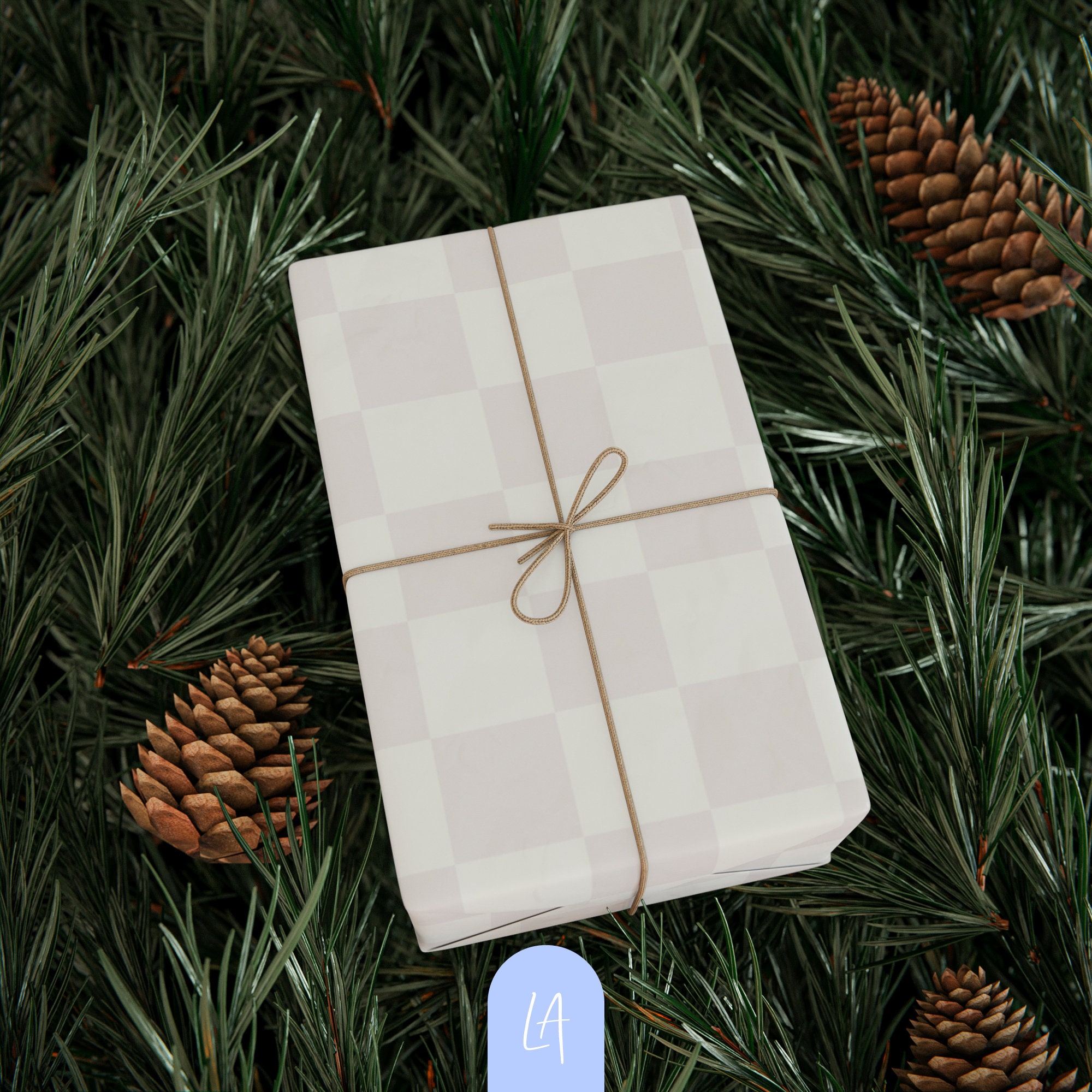 Checkered Wrapping Paper Roll Checker Pattern Great for Christmas and ...