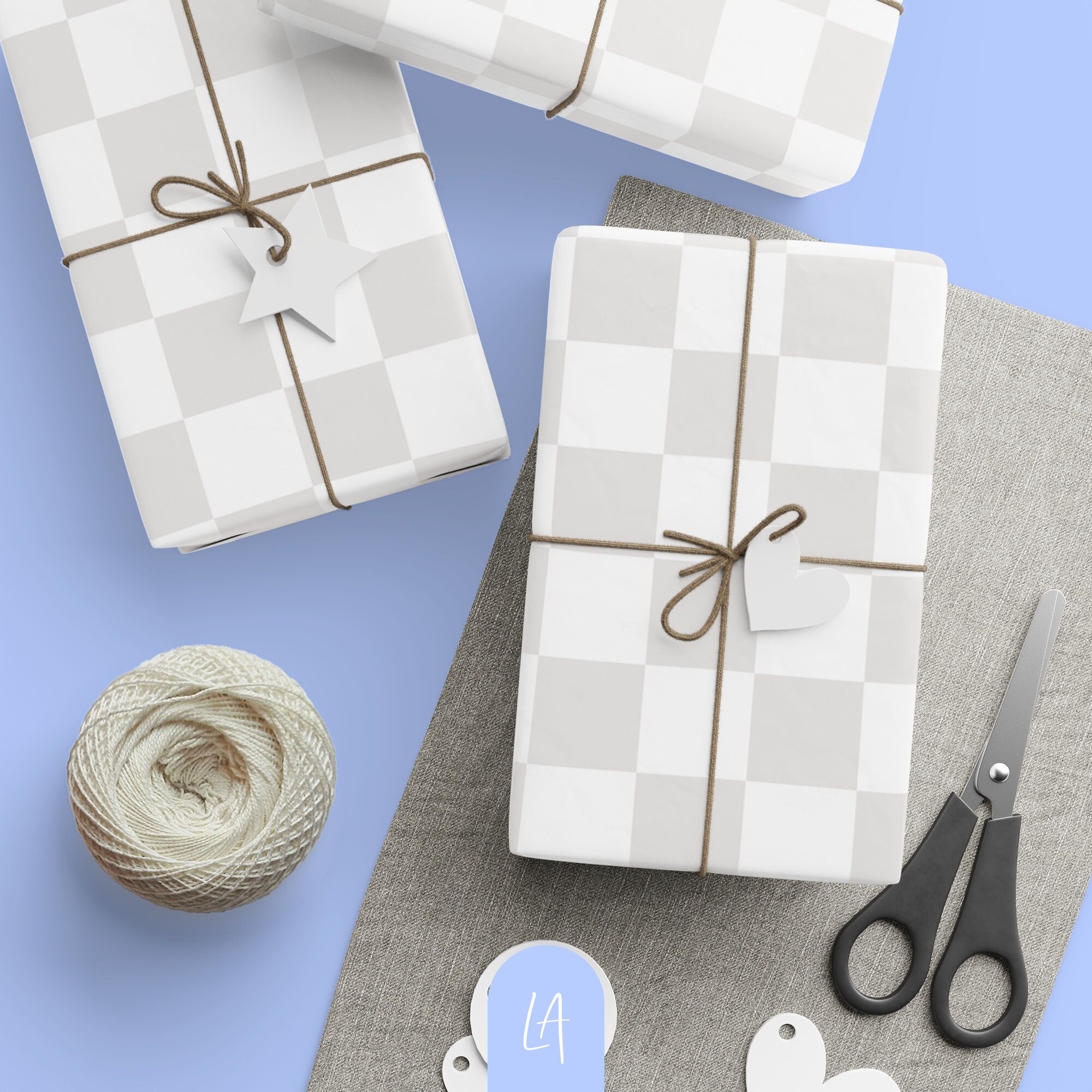 Checkered Wrapping Paper Roll Checker Pattern Great for - Etsy