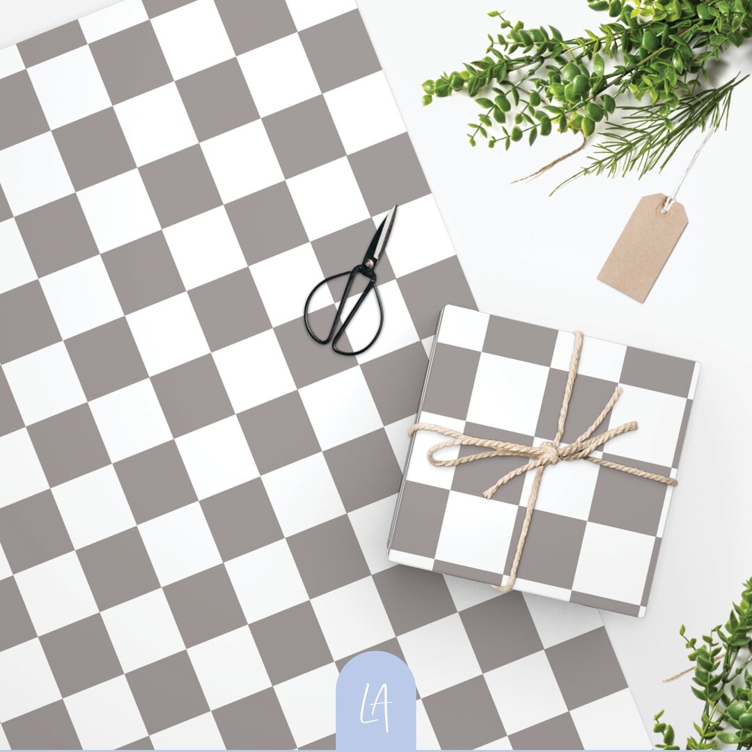 Checkered Wrapping Paper Roll Checker Pattern Great for Christmas and ...
