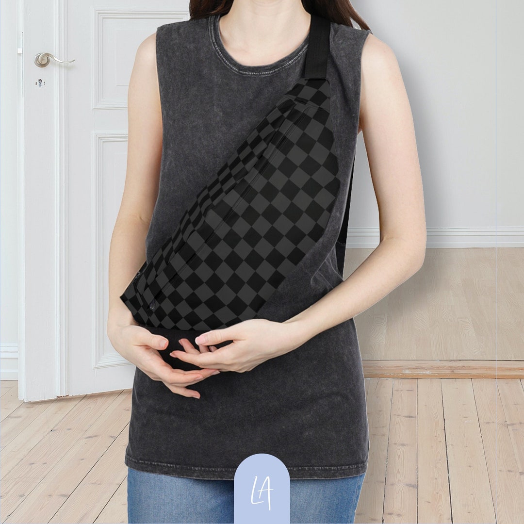 Large Fanny Pack in Checkerboard Print | Women | Men | Cute Hip Pack ...