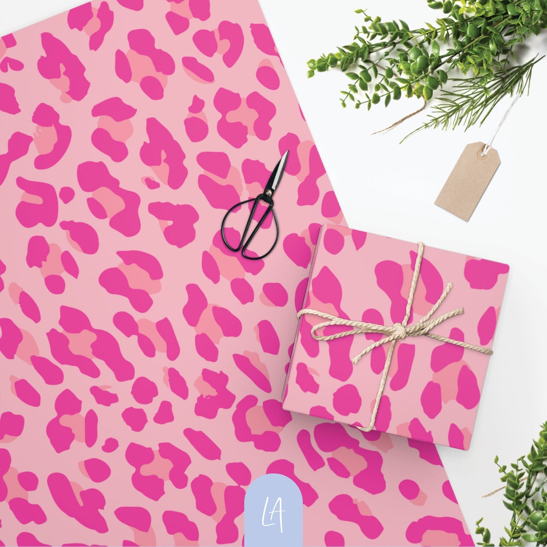 Leopard Print Wrapping Paper Roll | Pink Leopard Pattern | Great for ...