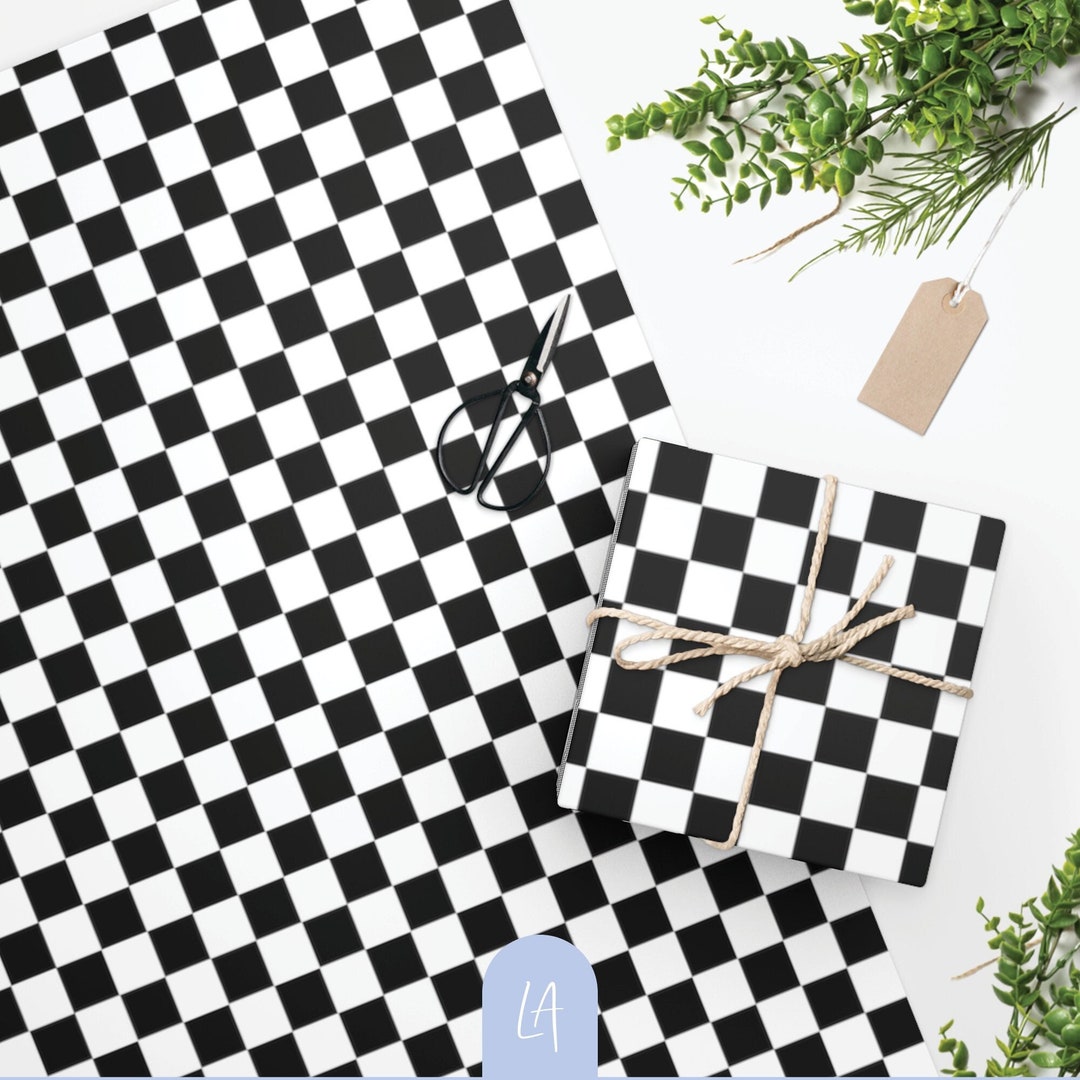 Checkered Wrapping Paper Roll Checker Pattern Great for Christmas and ...