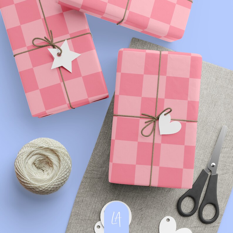 Checkered Wrapping Paper Roll Checker Pattern Great for - Etsy