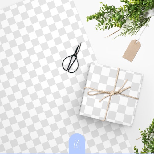 Checkered Wrapping Paper Roll Checker Pattern Great for - Etsy