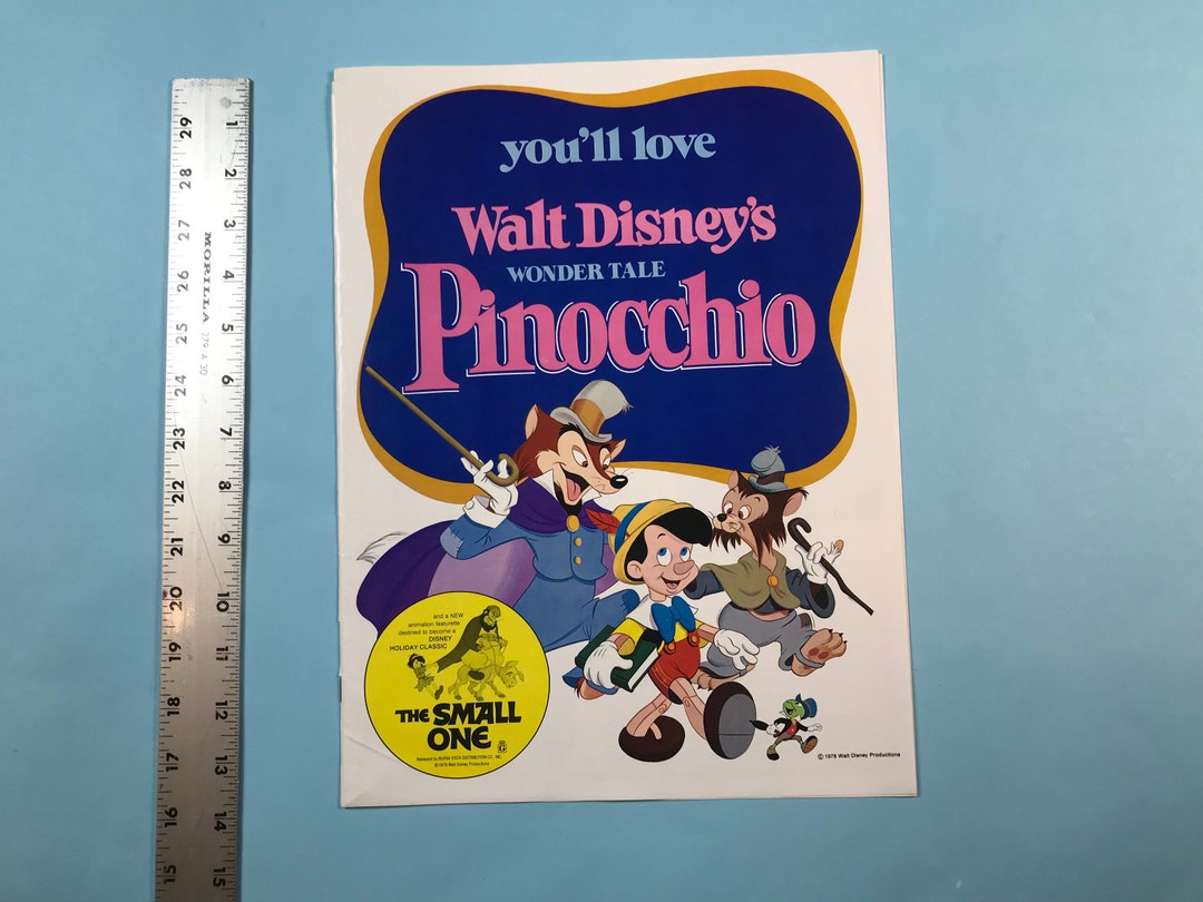 Disney’s Pinocchio Adpads, 3 Different Advertising Booklets -1978 ...