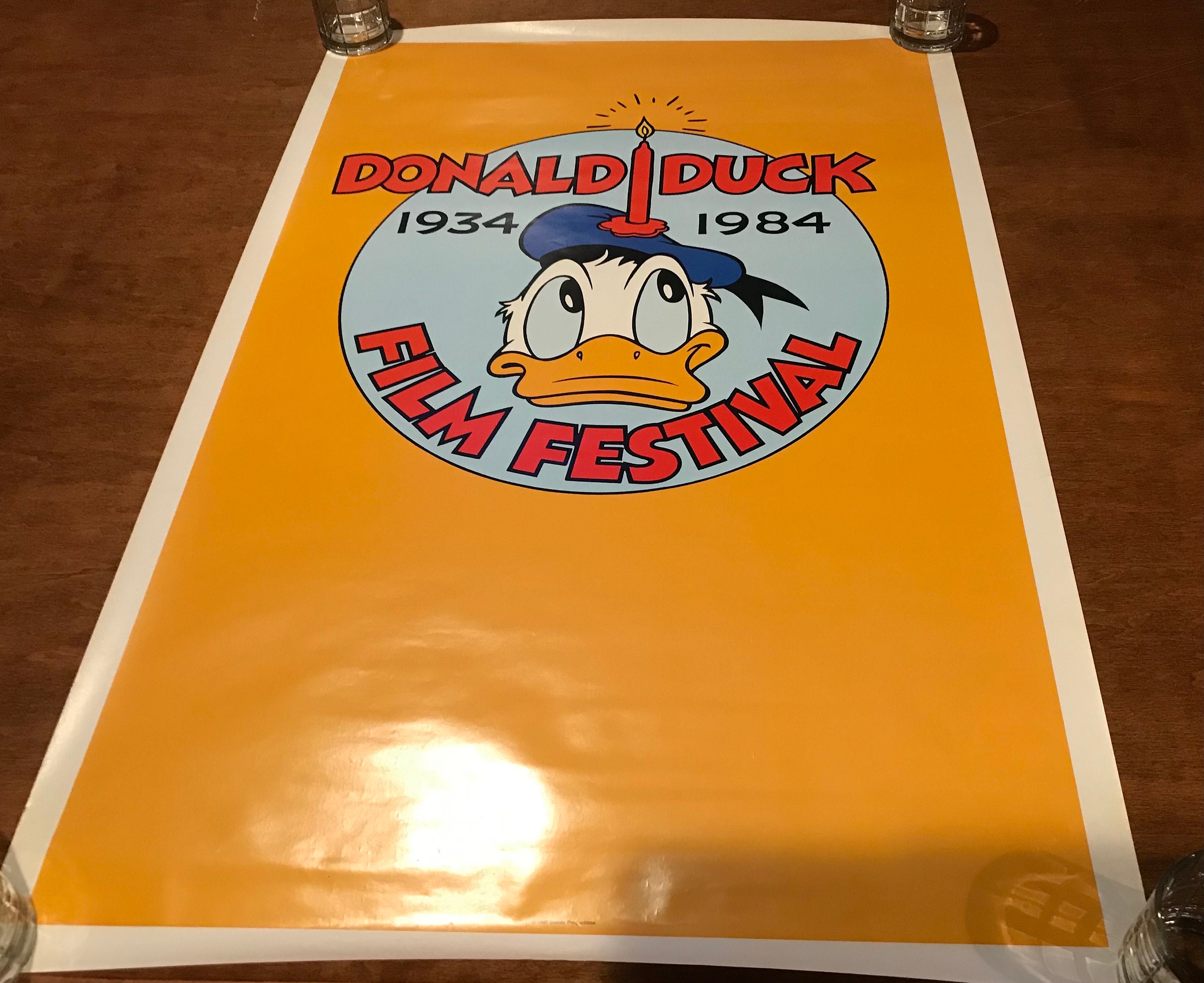 Vintage Donald Duck 50th Anniversary Poster Rolled in Like New ...