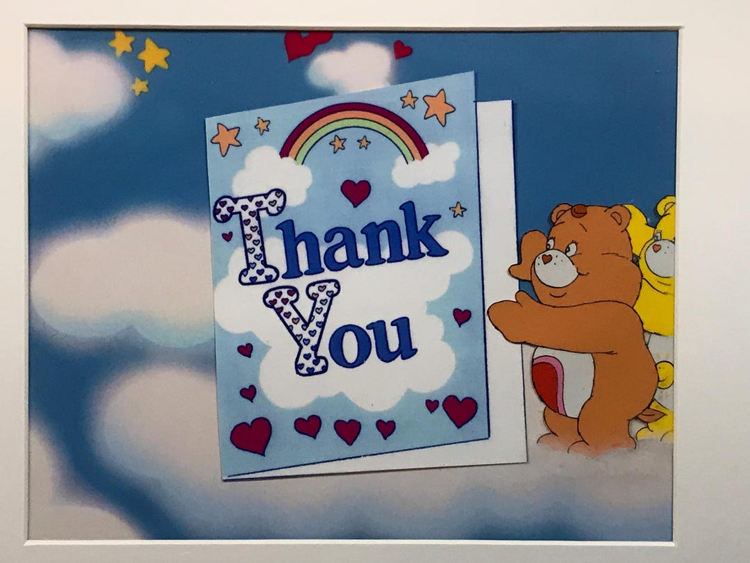 CARE BEARS Animation Production Cel Setup - Matted - Original - One of ...