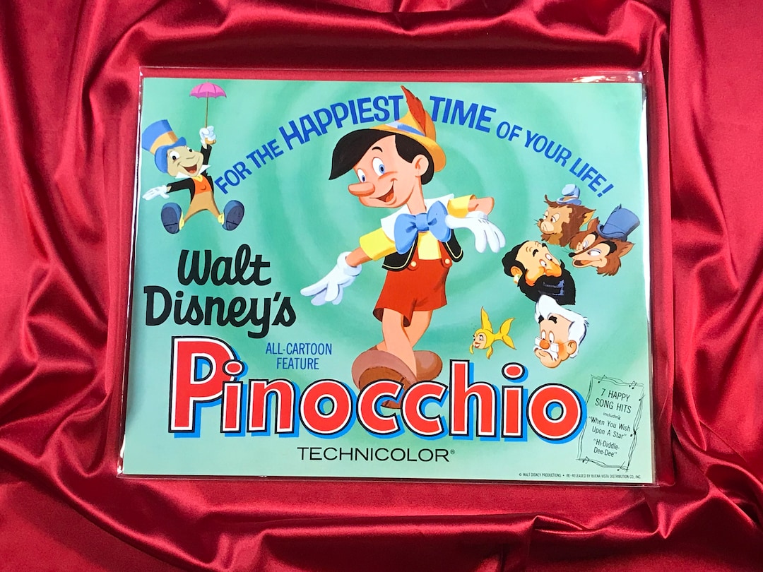 Vintage “ Pinocchio “ Walt Disney Original Vintage “ TITLE “theatrical ...