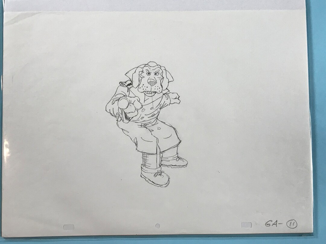Animation Production Drawing - Mc Gruff the Crime Stopping Dog - 1980’s ...