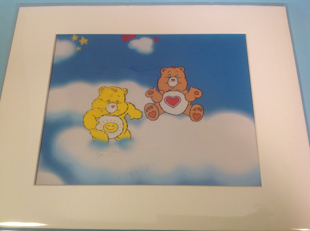 CARE BEARS Animation Production 2 Cel Setup - Matted - Original - One ...