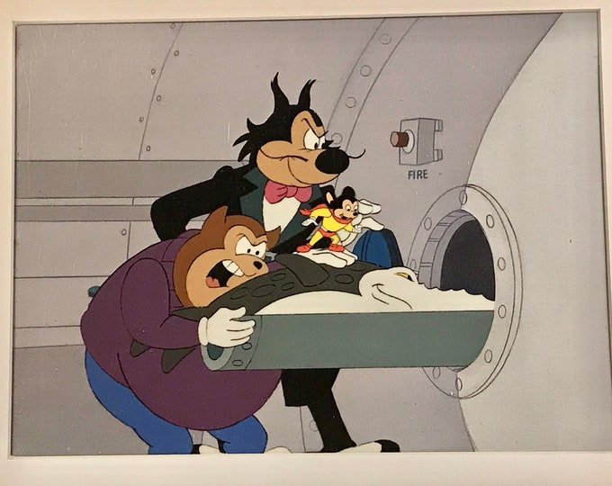 Animation Production Cels - Mighty Mouse - 5 Cel Setup + Drawings ...