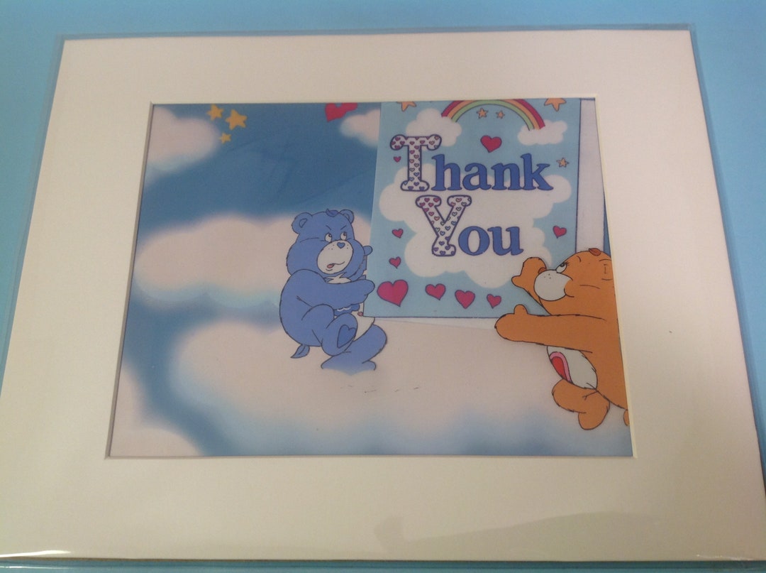 CARE BEARS Animation Production 2 Cel Setup - Matted - Original - One ...