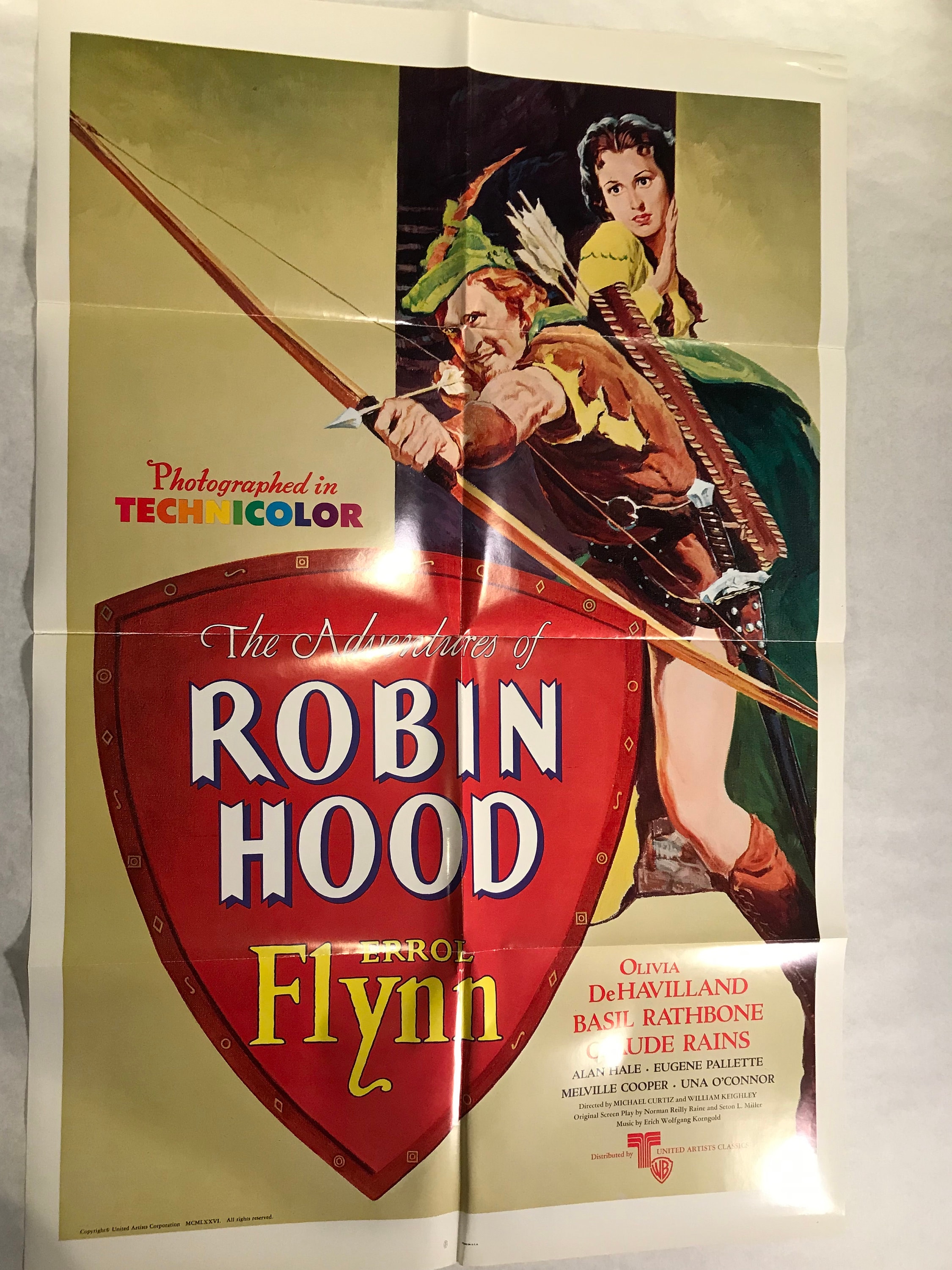 US One Sheet Original Movie Poster the Adventures of Robin Hood 1976 Re ...