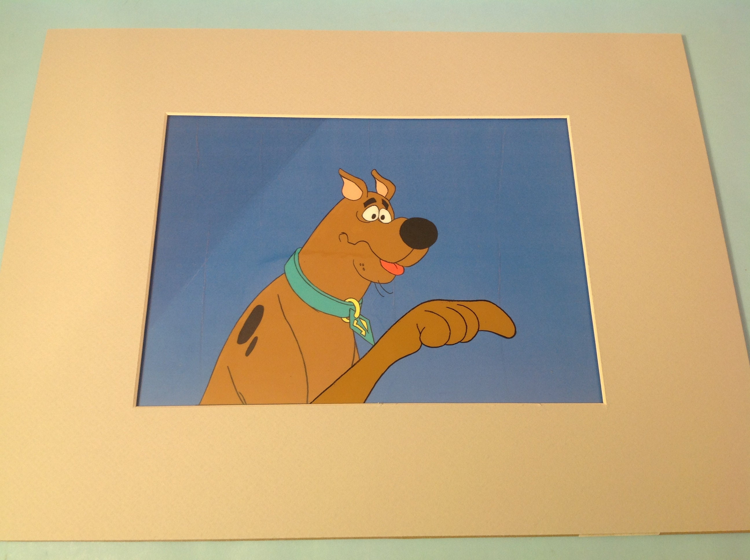 Scooby Doo Production Cel With Color Print Background Matted Etsy