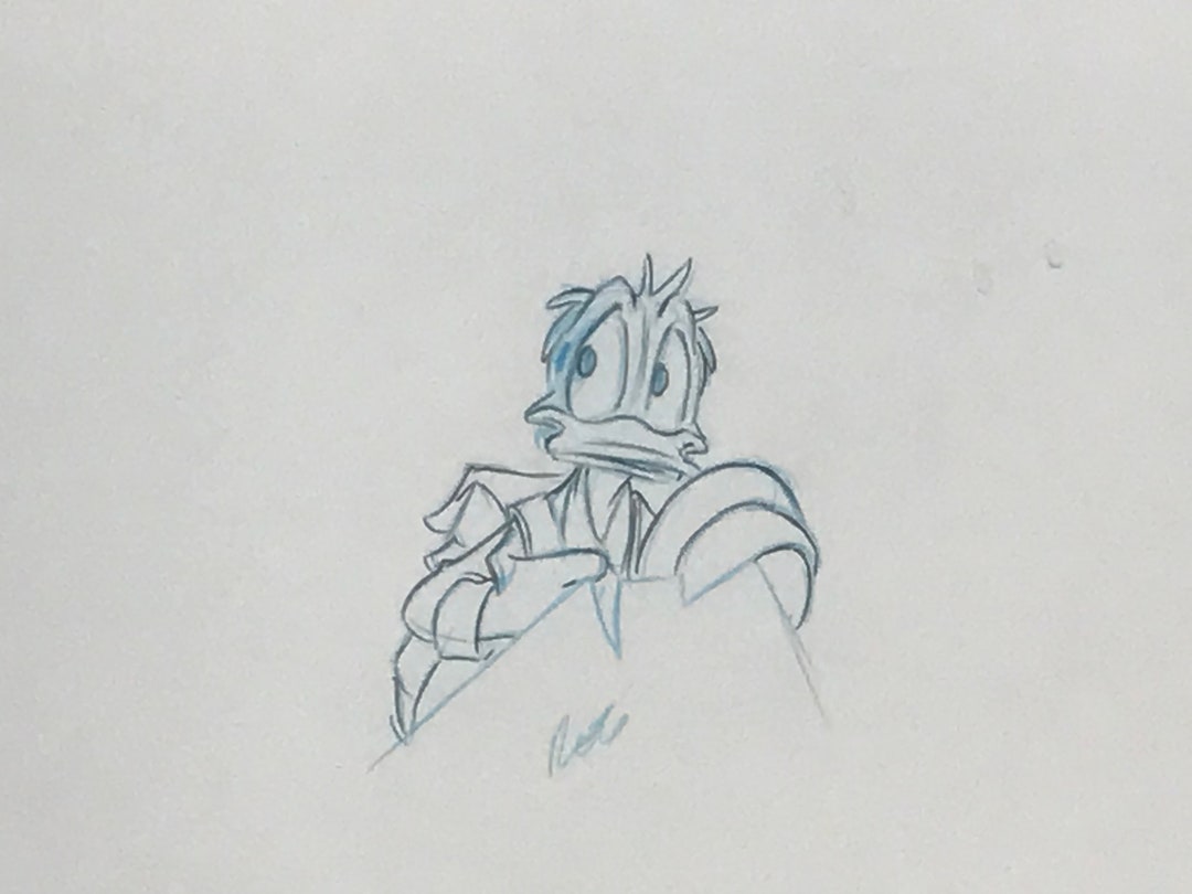 Vintage Animation Production Drawing Donald Animation Collectible ...