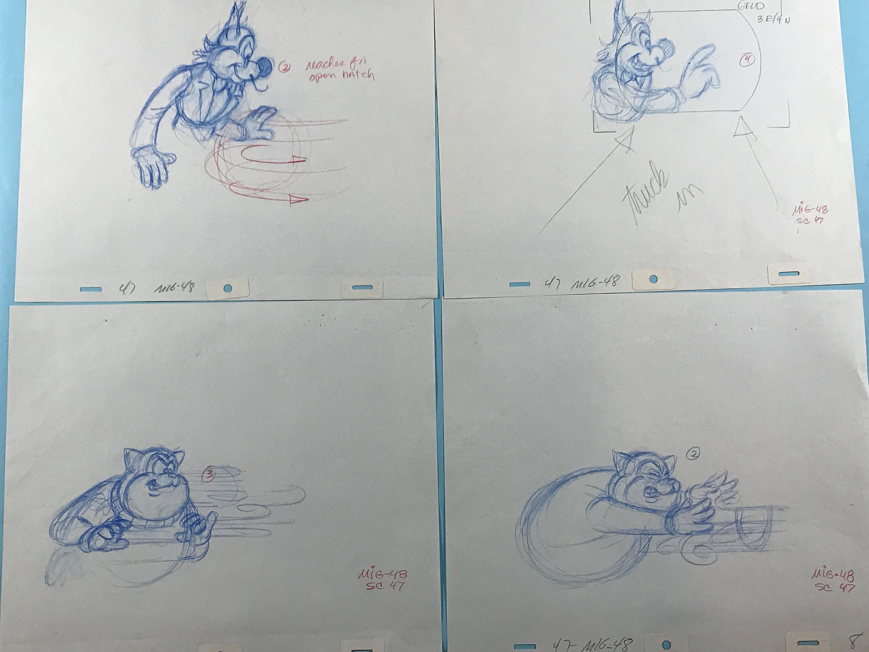 Animation Production Drawings From Mighty Mouse Set of 6 Drawings ...