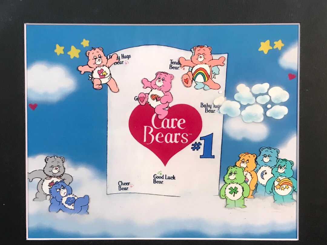 CARE BEARS Animation Production Cel Setup With Drawing -matted ...