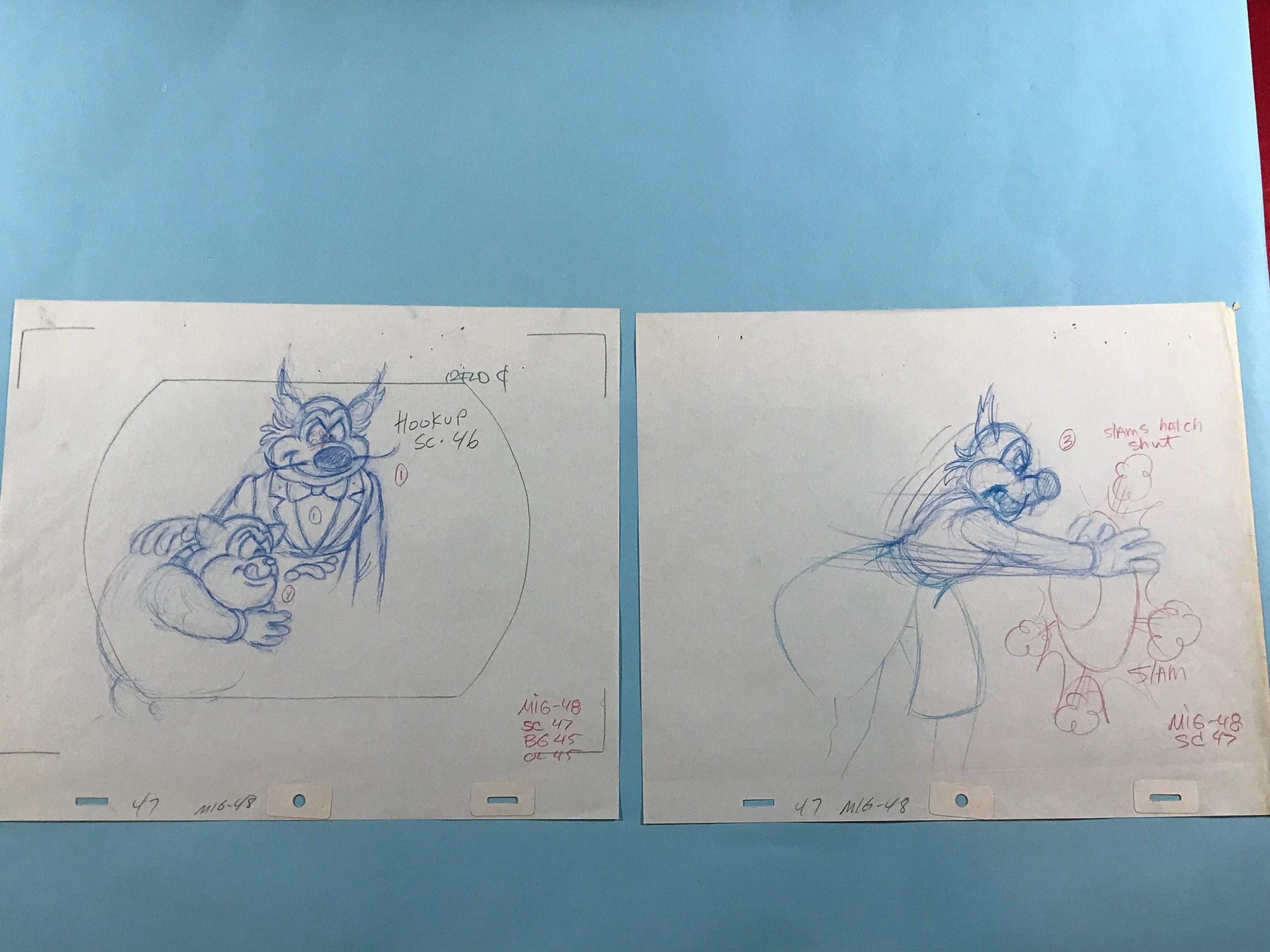 Animation Production Drawings From Mighty Mouse Set of 6 Drawings ...
