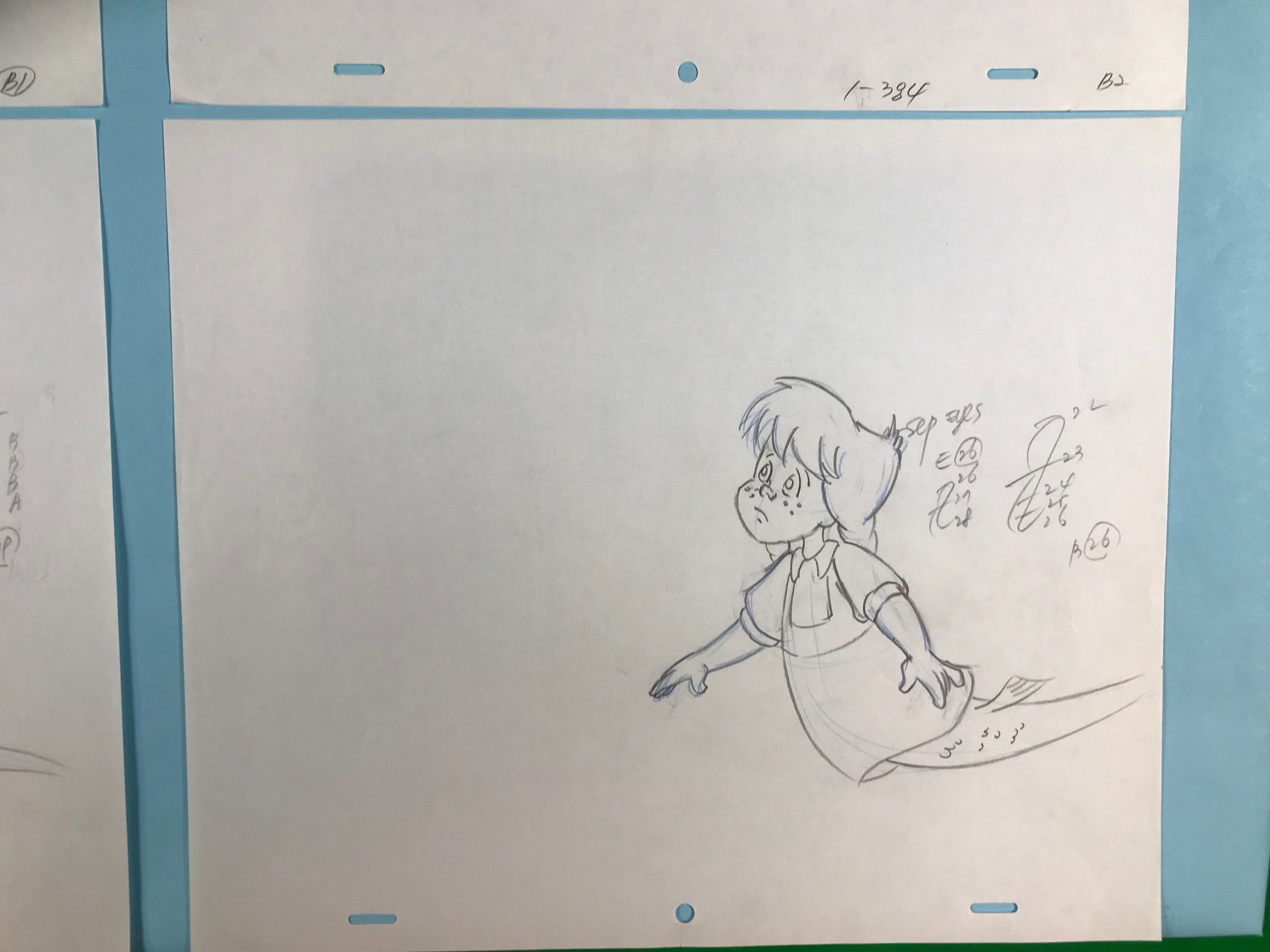 Animation Production Drawings Set of 4 Mermaid Girl - Etsy