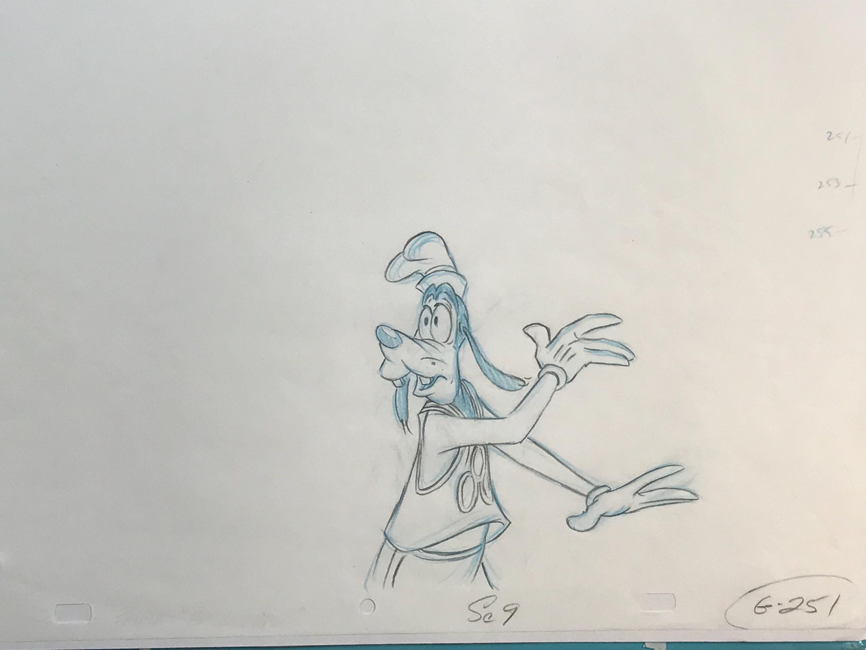 Walt Disney’s Goofy Animation Production Drawing -1980’s - Etsy