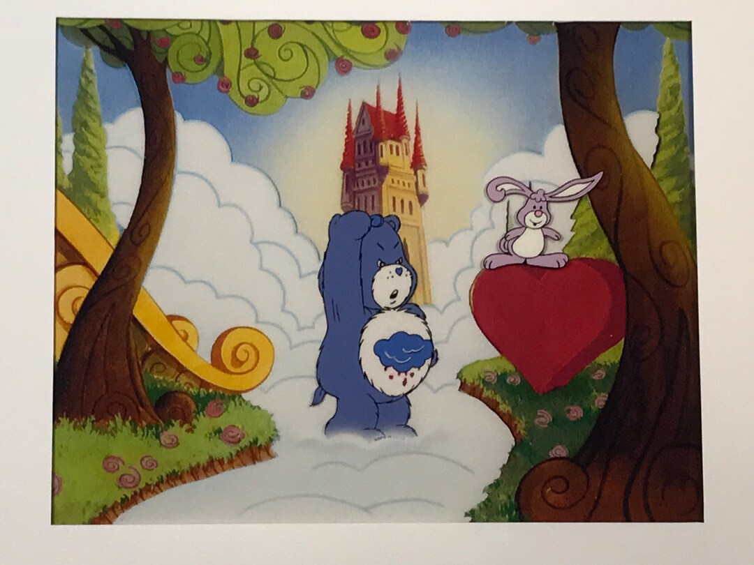 CARE BEARS Animation Production 2 Cel Setup - Matted - Original - One ...