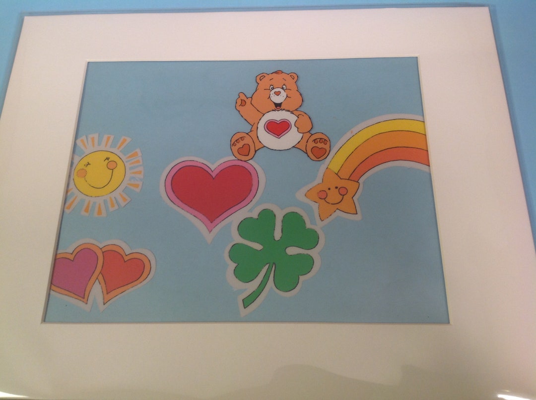 CARE BEARS Animation Production 2 Cel Setup - Matted - Original - One ...