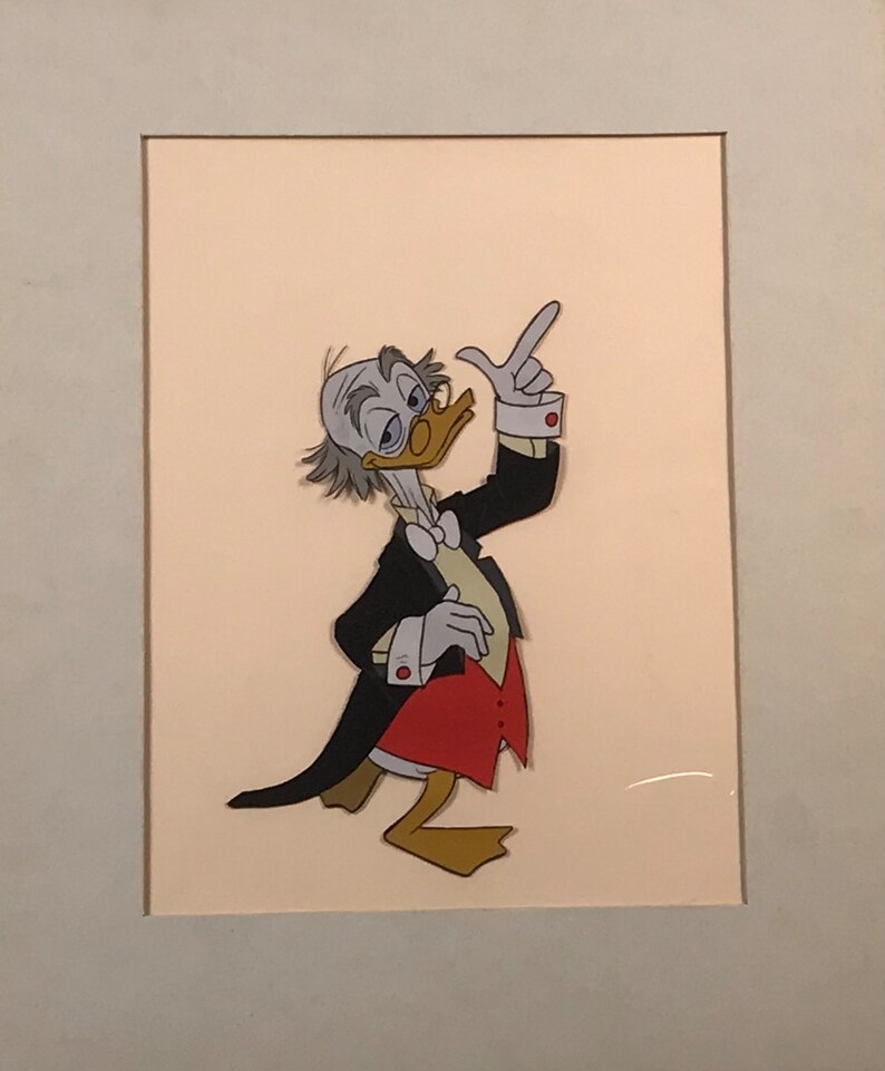 Vintage Walt Disney Animation Production Cel Professor Ludwig Von Drake ...