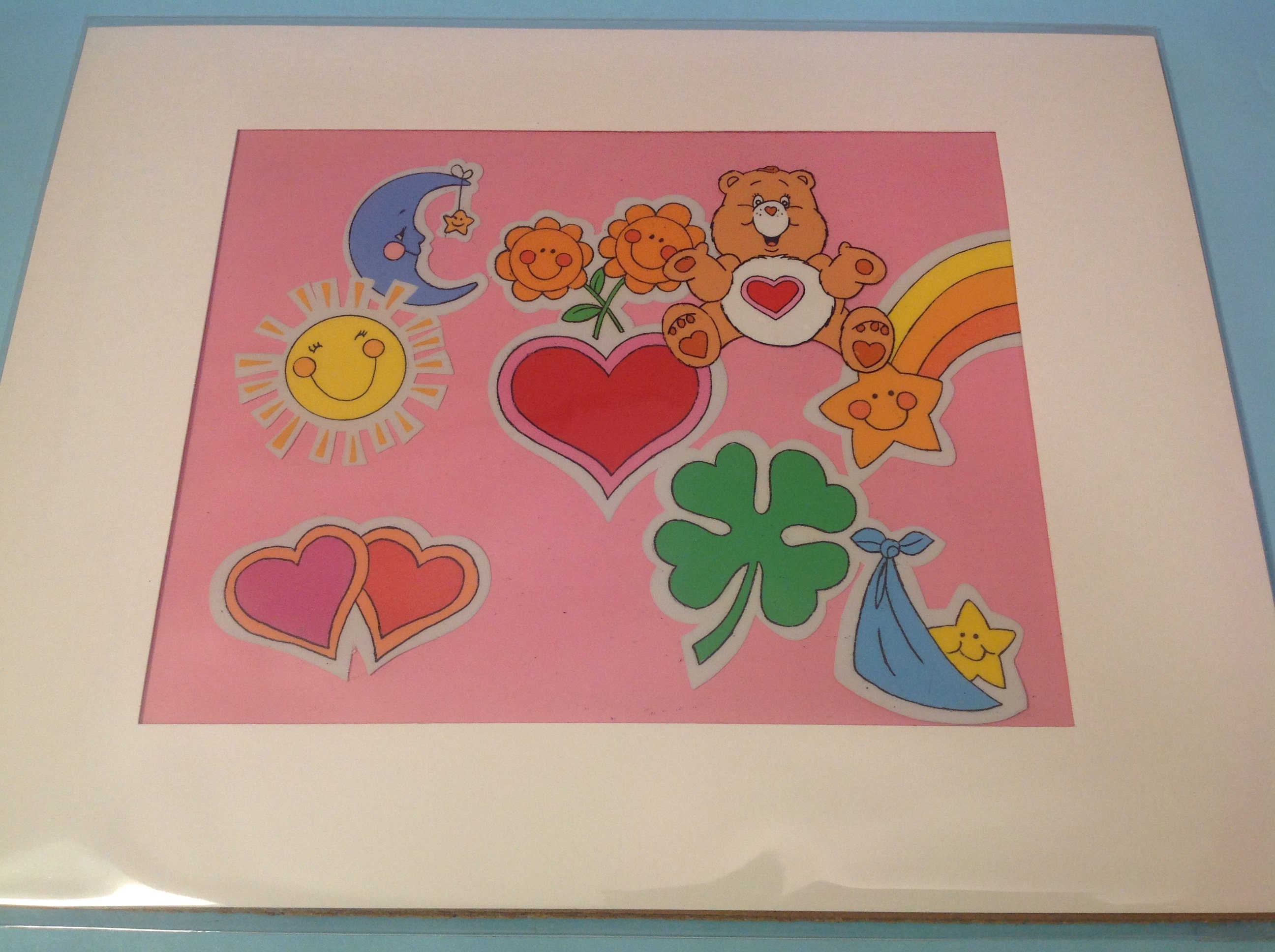 Care Bears Animation Production 2 Cel Setup and Color Print Background ...