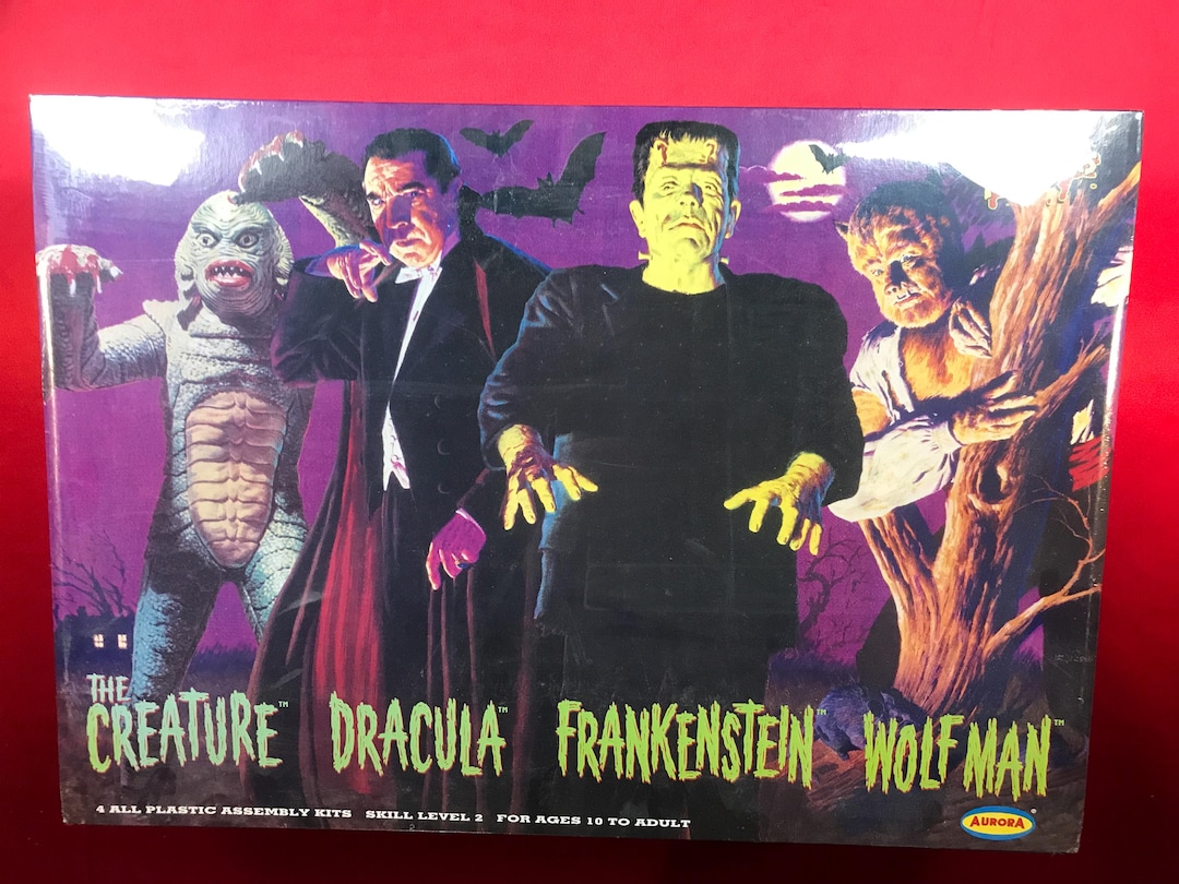 Universal Monsters Model Set - Frankenstein, Dracula, Wolfman, and the ...