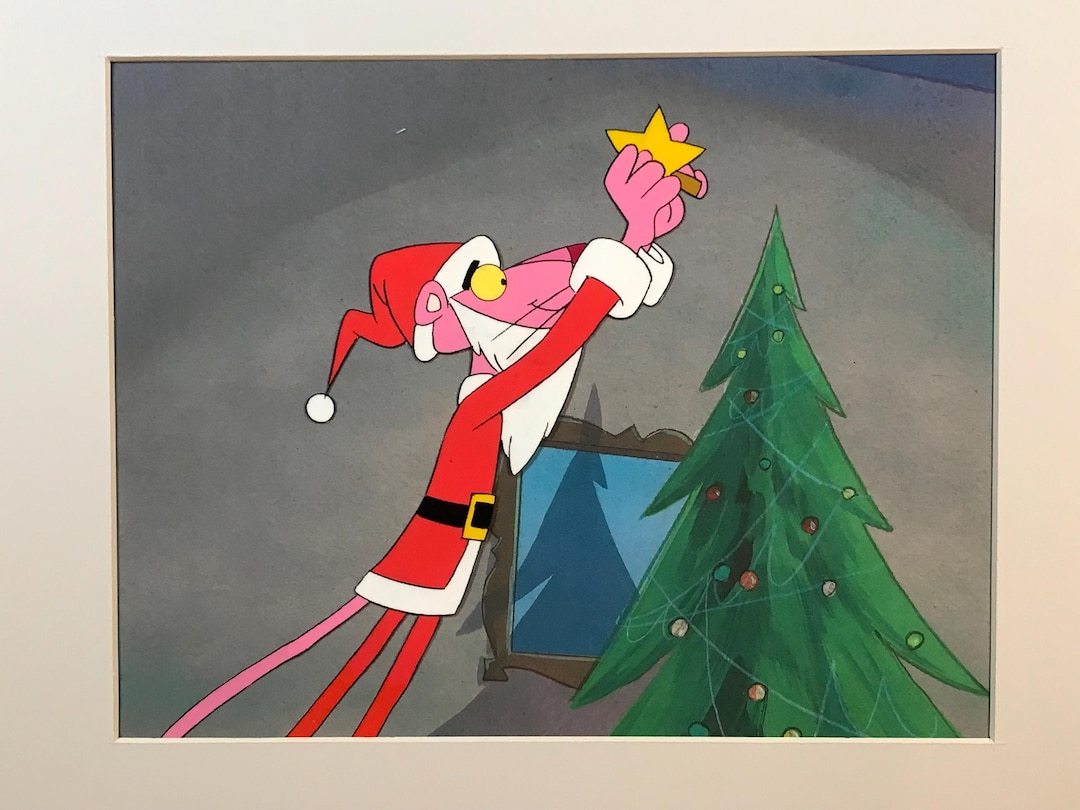 Vintage Christmas Pink Panther Animation Production Cel - Etsy