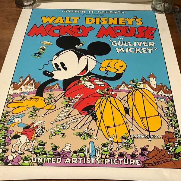 Vintage Mickey Mouse Poster - Etsy