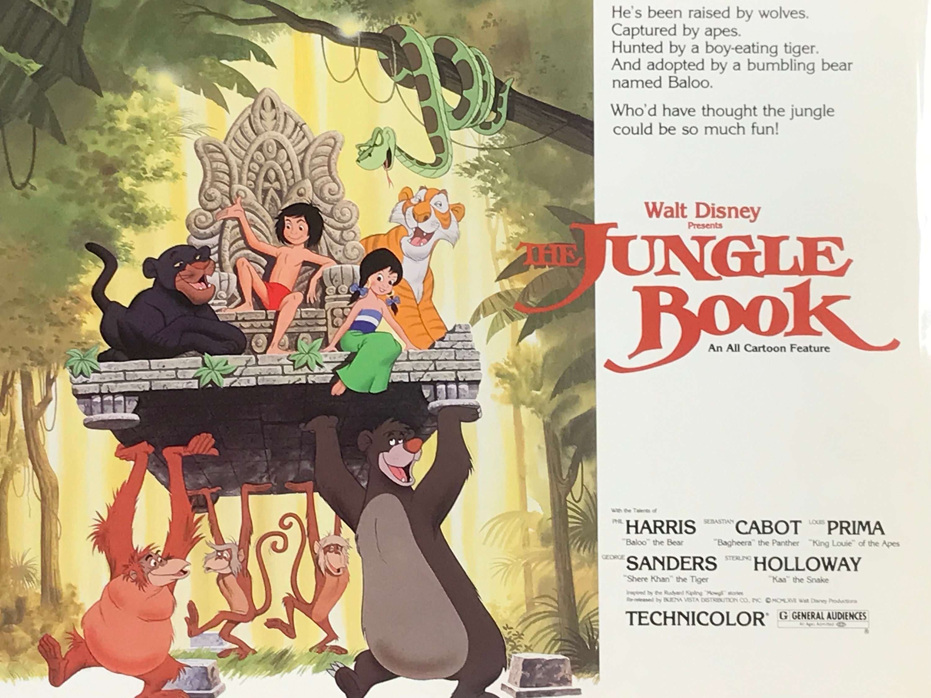 Vintage the Jungle Book Walt Disney Original Vintage - Etsy
