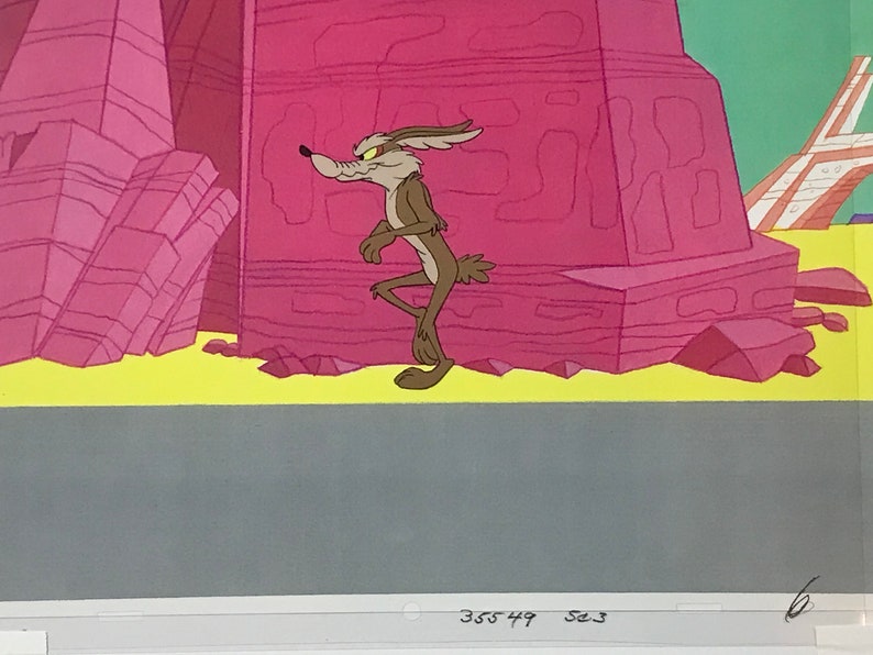 Animation Production Cel of Wile E. Coyote With Matching Pencil ...