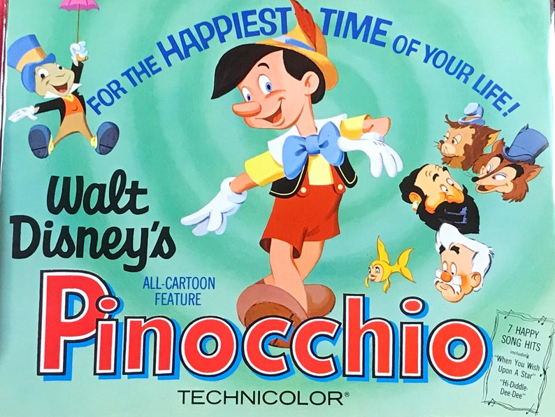 Vintage Pinocchio Walt Disney Original Vintage TITLE - Etsy