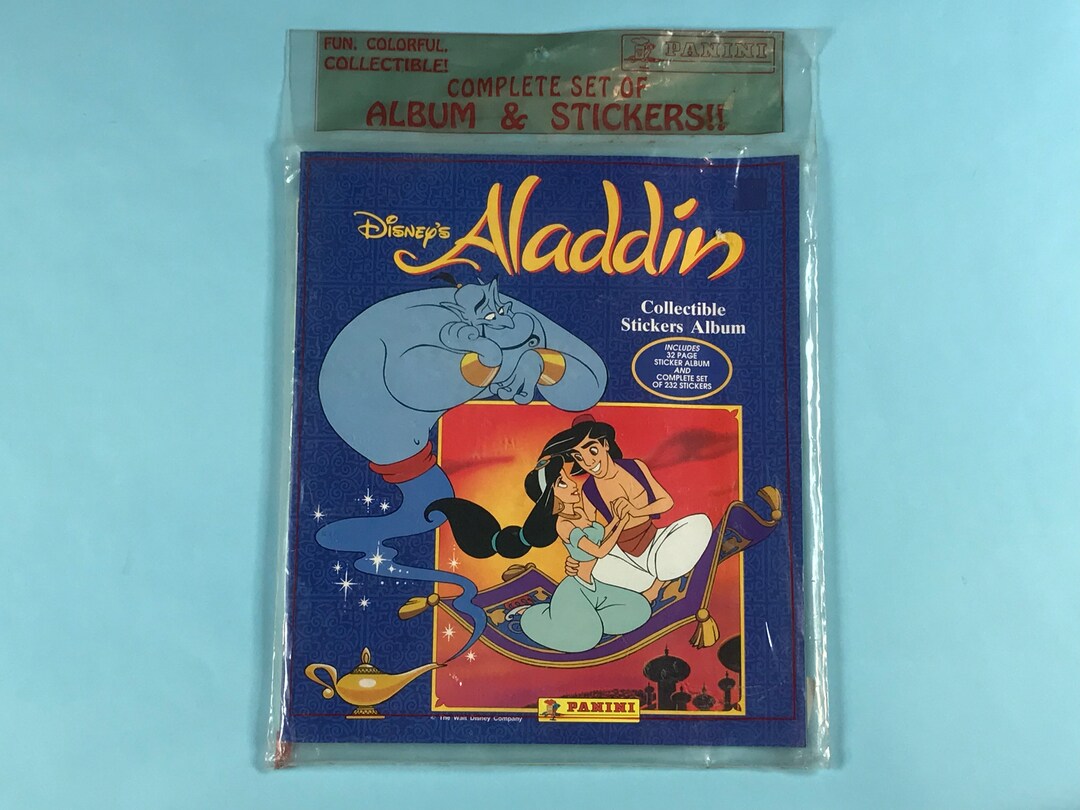 Aladdin Collectible Stickers Album With 232 Stickers - Vintage Sealed ...