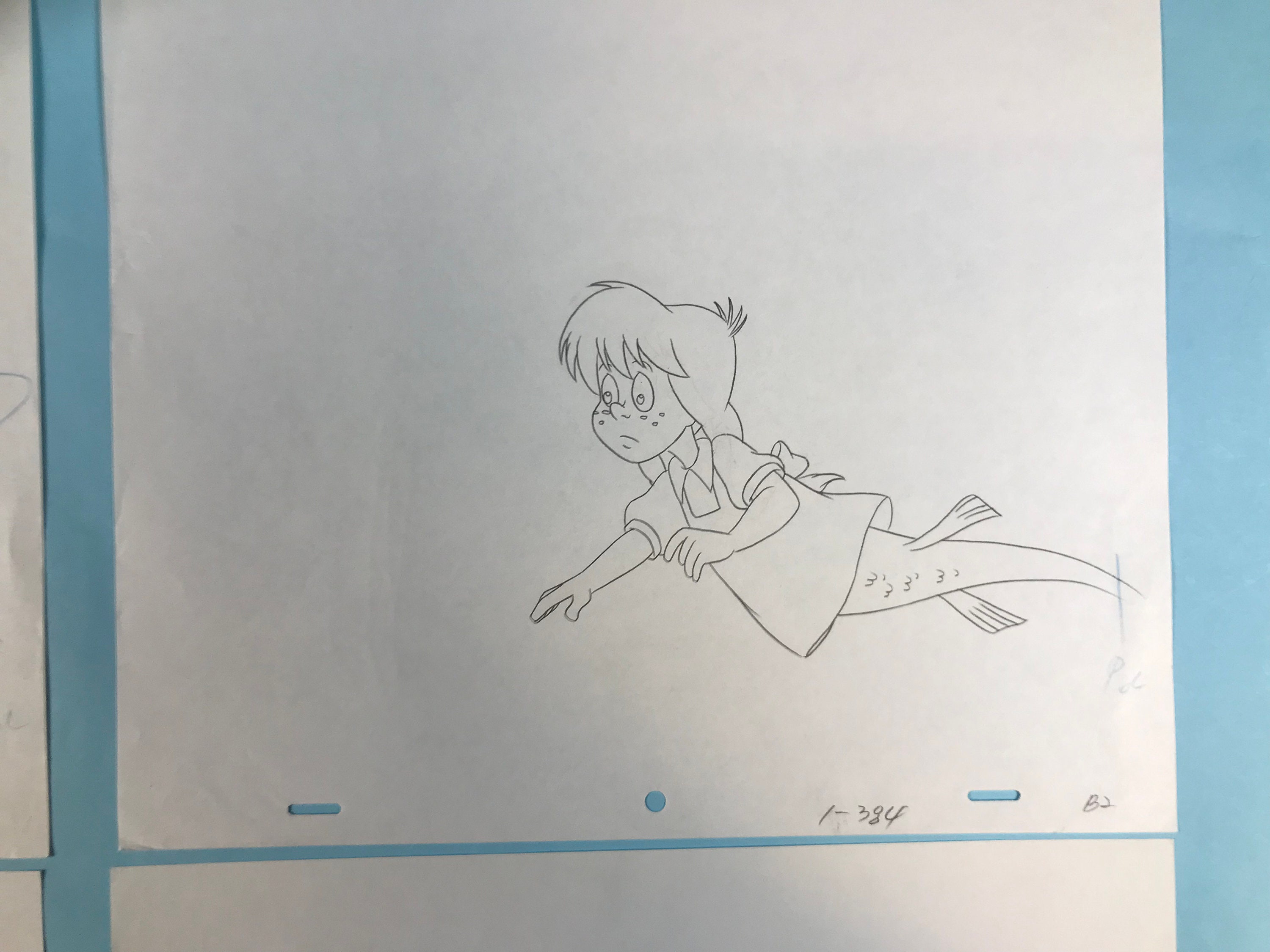 Animation Production Drawings Set of 4 Mermaid Girl - Etsy