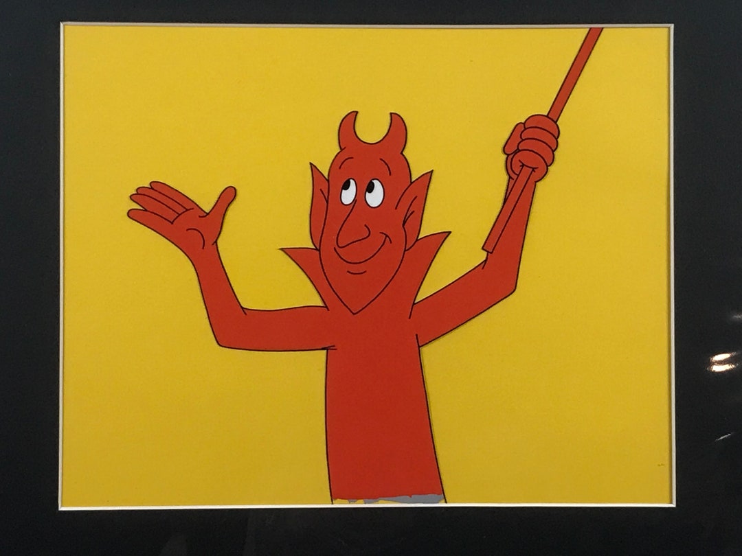 Vintage Animation Production Cel - Red Devil - With Matching Production ...