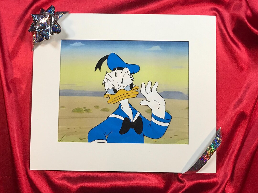 Vintage Disneyland Donald Animation Production Cel - Matted - Original ...