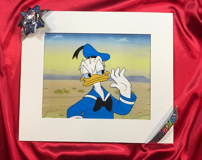 Vintage Disneyland Donald Animation Production Cel - Matted - Original ...